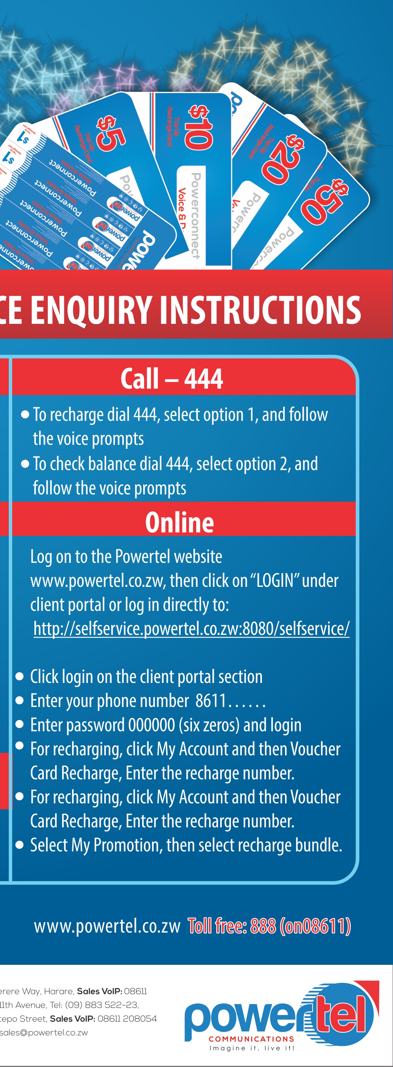 Powertel Recharge Cards Advert
